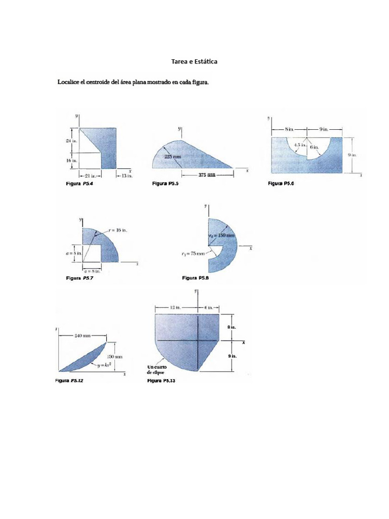 Tarea Estática_centroide (2) | PDF