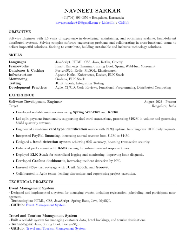 Navneet Resume | PDF | Postgre Sql | Java (Programming Language) Navneet Resume | PDF | Postgre Sql | Java (Programming Language)