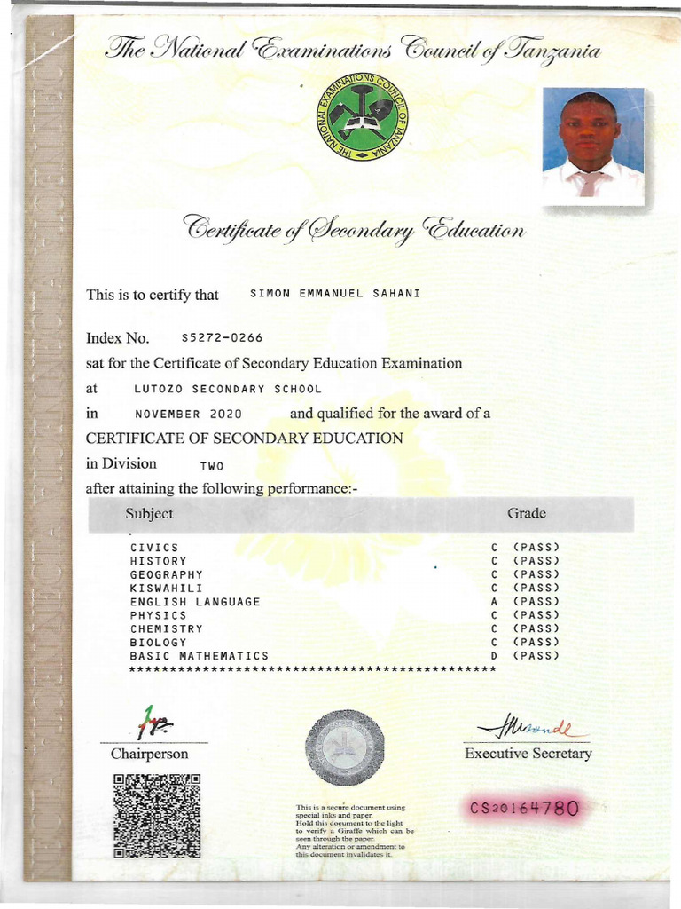 CSEE Certificate Equivalent | PDF