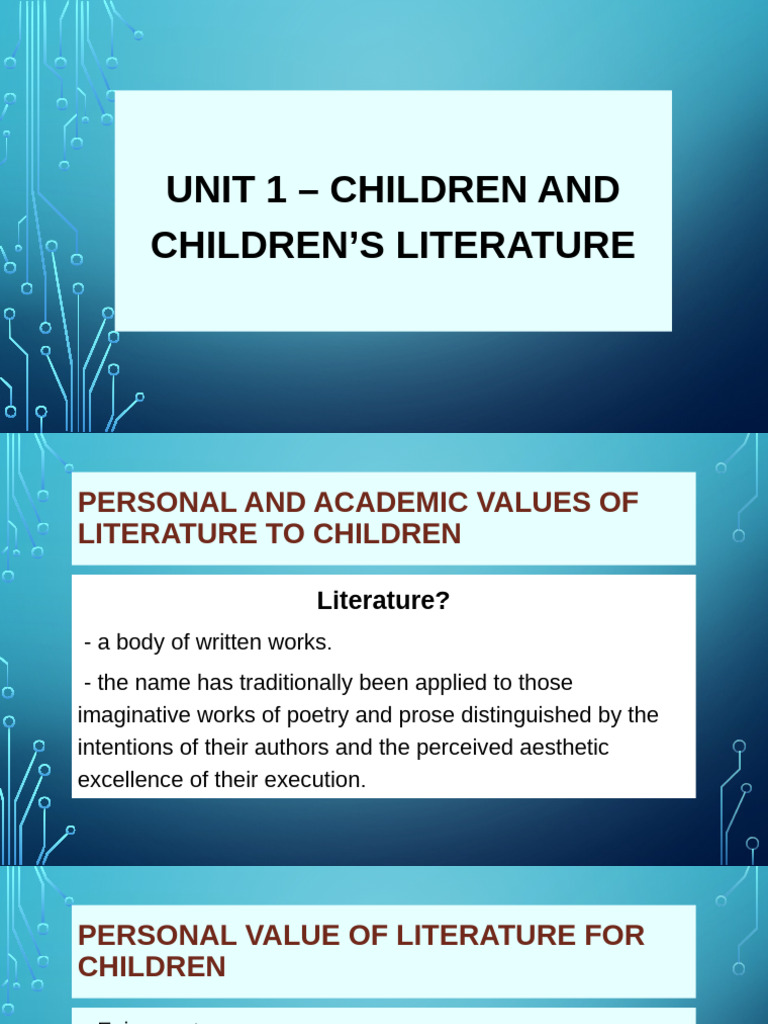 Personal and Academic Values of Literature To Children | PDF | Empathy ...