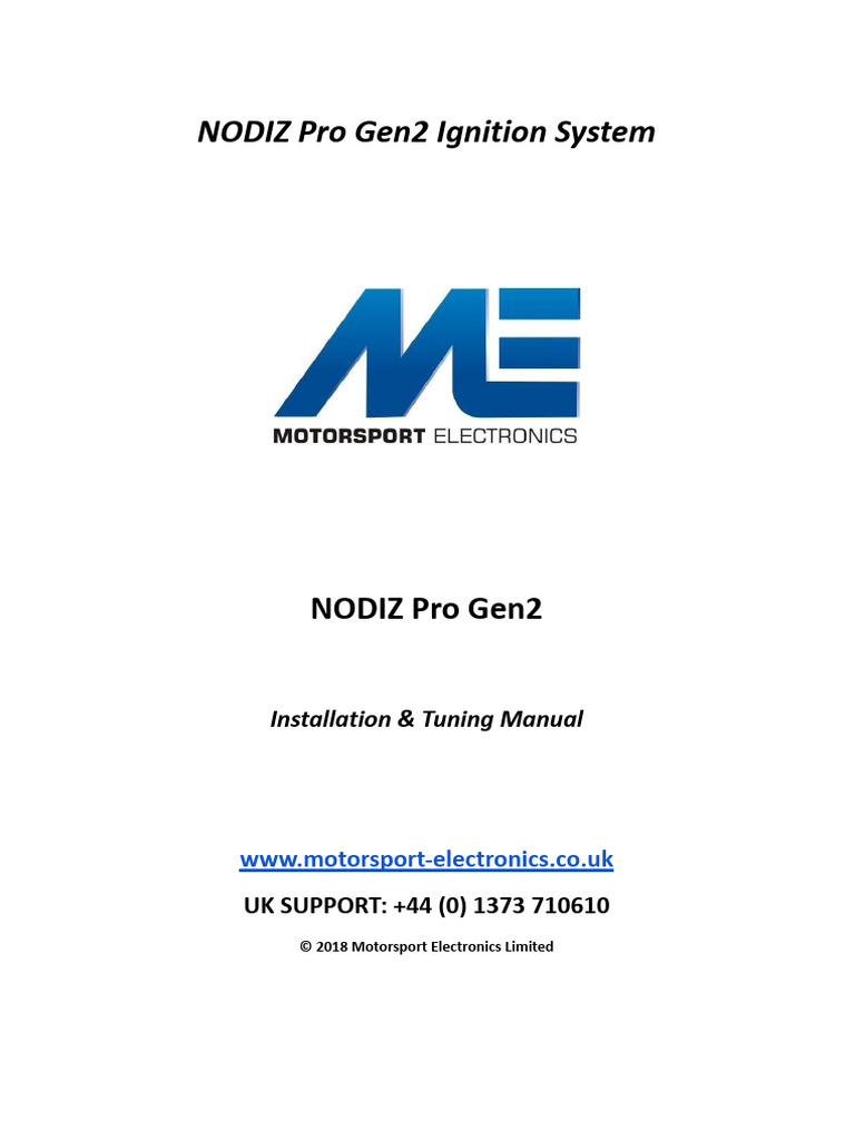 NODIZ Pro Gen2 Installation Manual | PDF | Ignition System | Vehicle ...