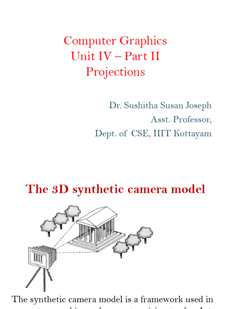 Nov 4 - Unit IV Projections - Part 2 | PDF | 2 D Computer Graphics | 3 D Computer Graphics