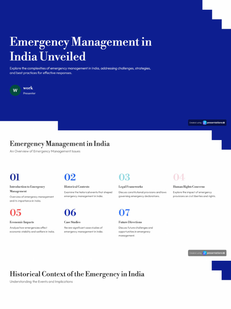 Emergency Management in India - Challenges and Strategies | PDF