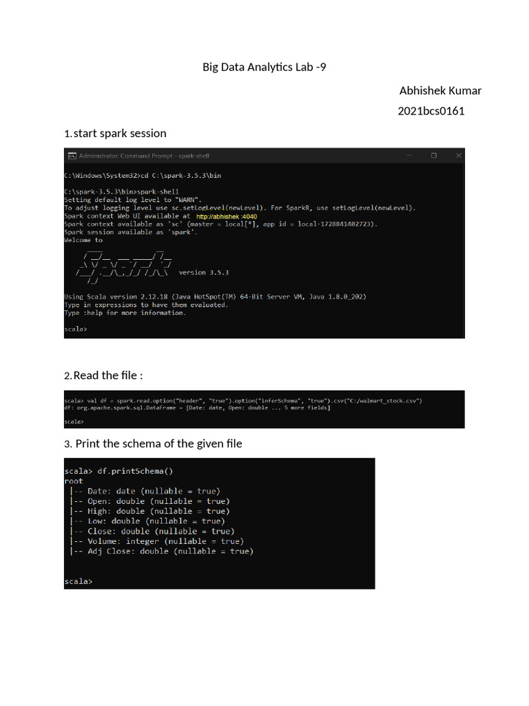 Big Data Analytics with Spark Tutorial | PDF