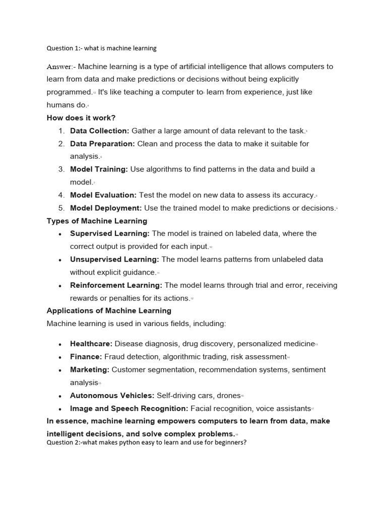 Machine Learning & Python Basics | PDF | Machine Learning | Python (Programming Language)