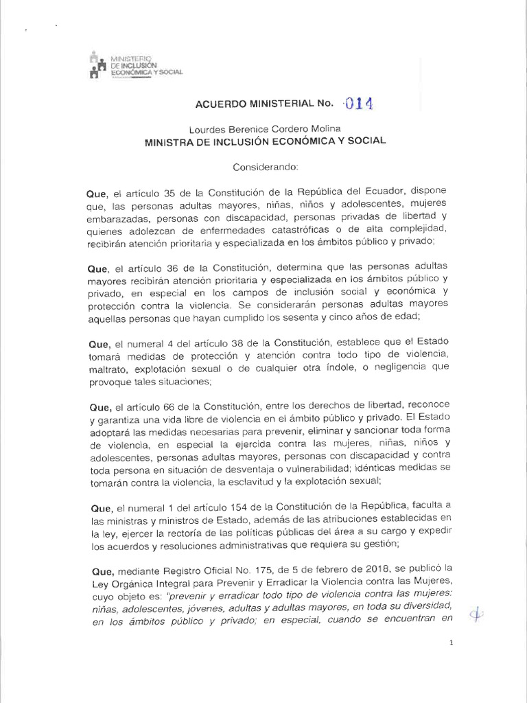 Acuerdo 014 y Protocolo Completo | PDF