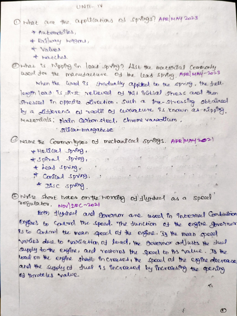 DME Unit-4 - 2 Marks With Answer | PDF