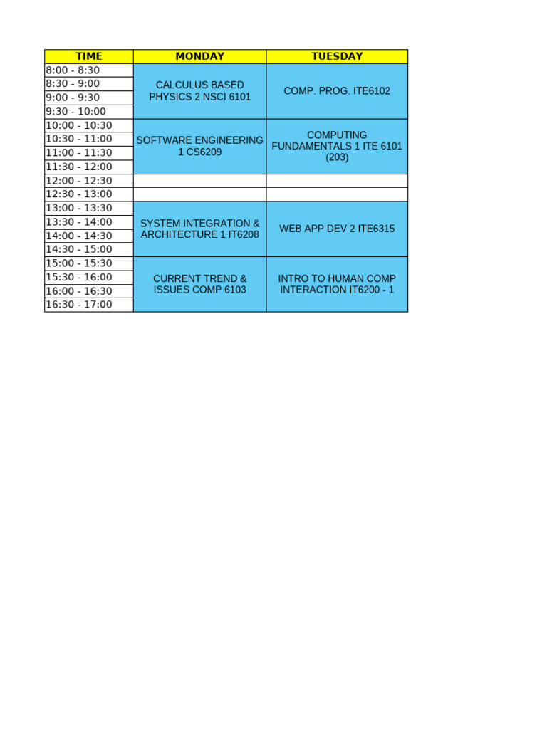 Schedule Ms - Mabolo Mr. Andalecio | PDF