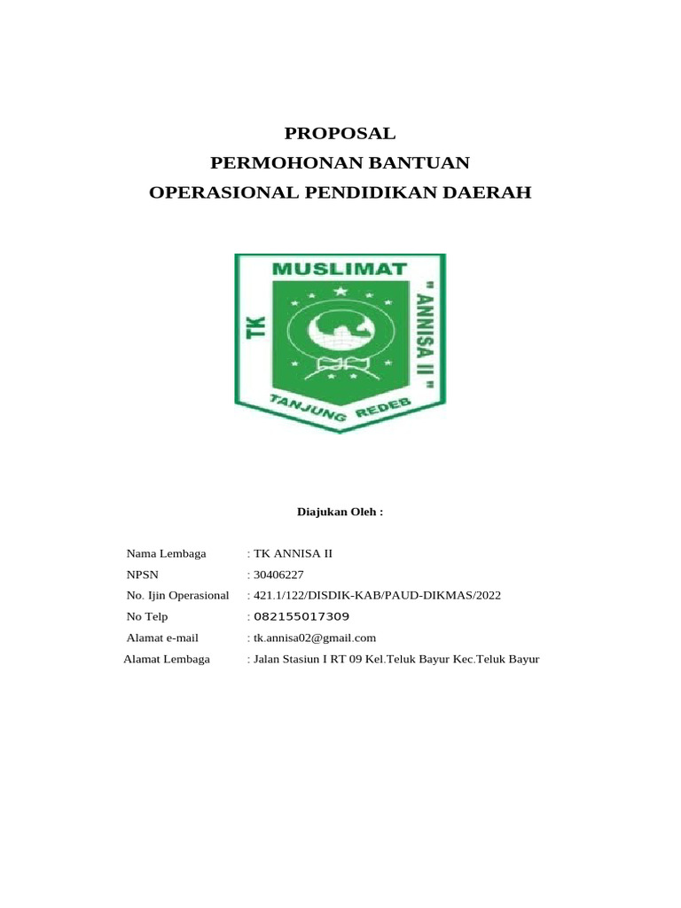 PROPOSAL BOSDA 2 ANNISA II | PDF