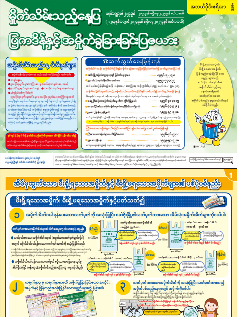 2024myanmar Central Waste Separation and Sorting Tables | PDF