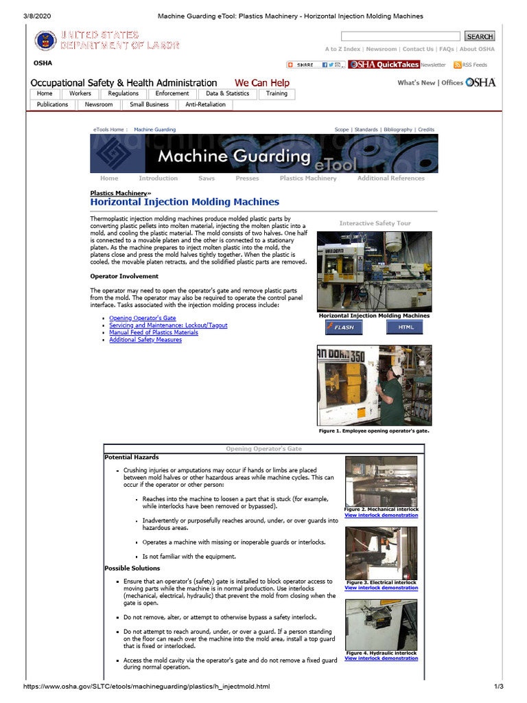 Plastics Machinery Safety Guidelines | PDF | Secondary Sector Of The ...