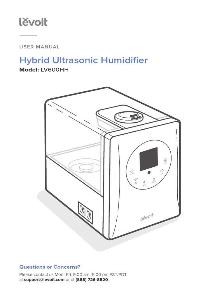 Levoit LV600HH Hybrid Ultrasonic Humidifier Instruction Manual | PDF ...