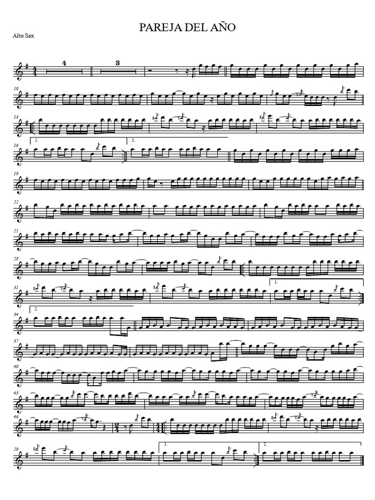 PAREJA DEL AÑO - Alto Sax | PDF | Ouverture (échecs) | Échecs