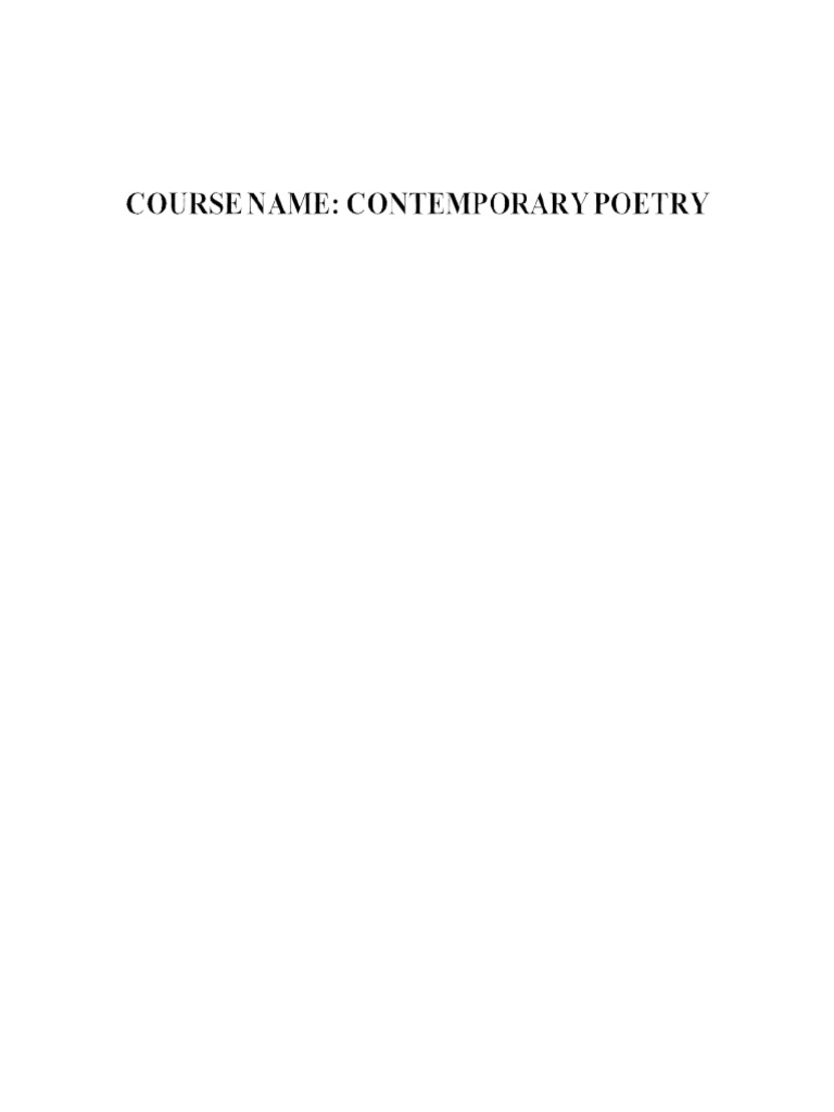 POETRY | PDF | Poetry | Epic Poetry