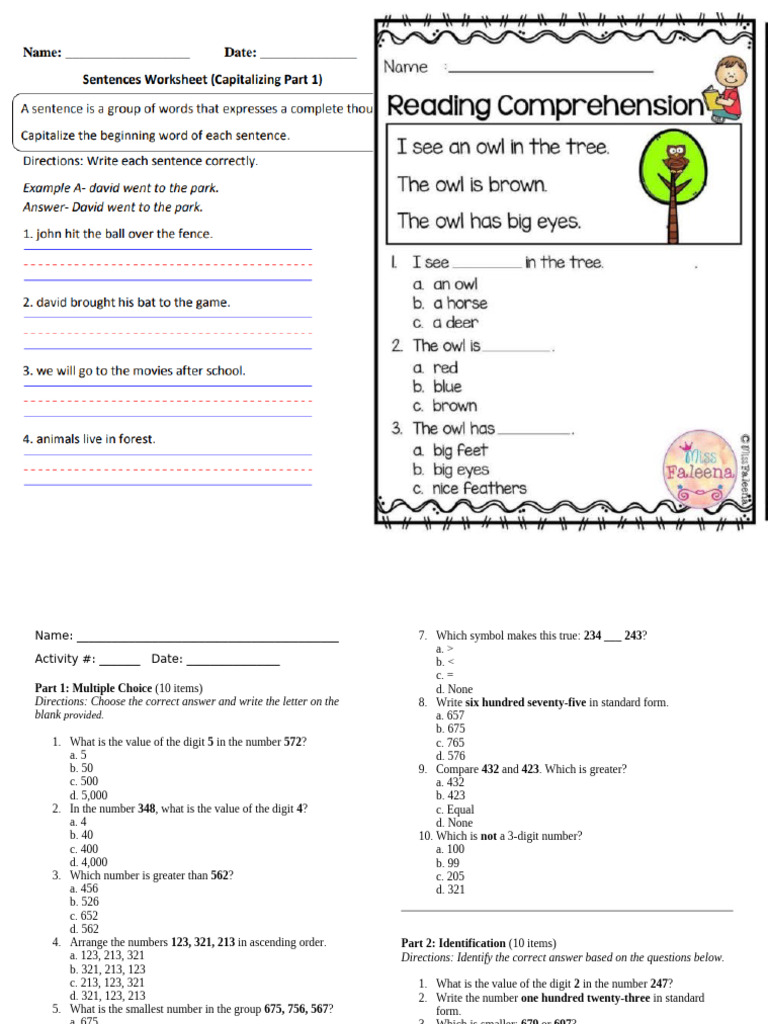 Grade 2 Activity Sheets | PDF