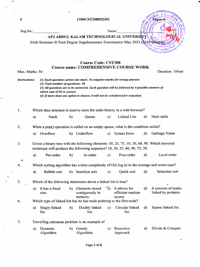 CST308 Comprehensive Course Work, May 2023 | PDF | Cpu Cache | Computing