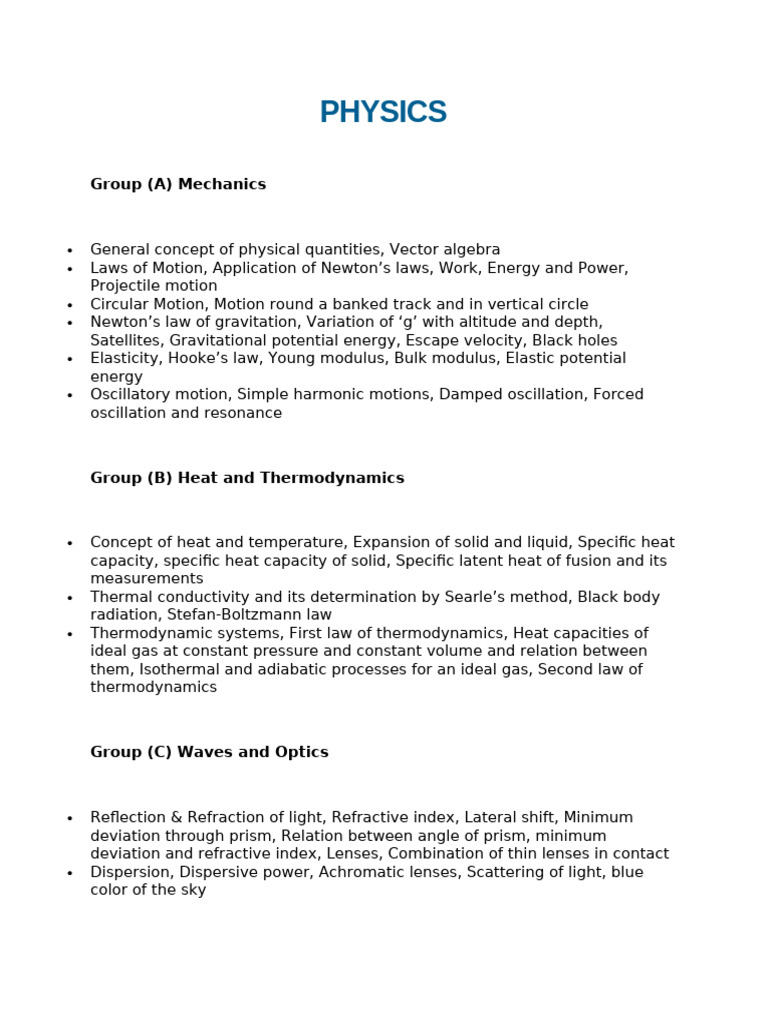 Syllabus of Moe | PDF