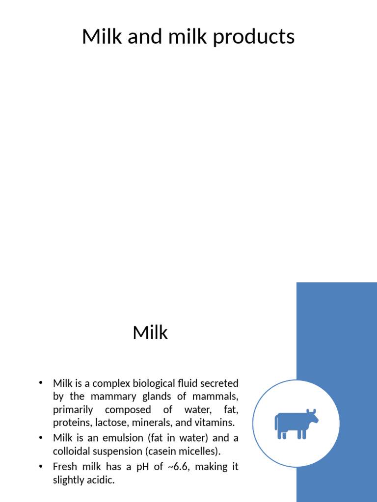 Comprehensive Guide to Milk and Dairy Products | PDF | Milk | Butter