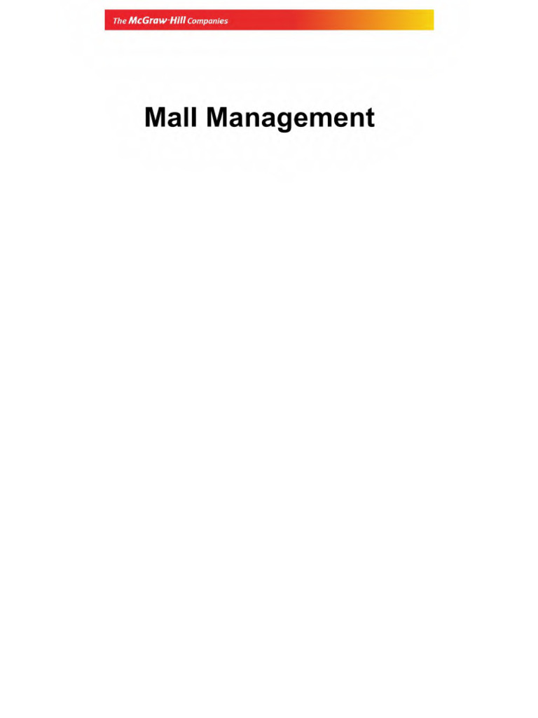 Mall Management Compress | PDF | Retail | Shopping Mall