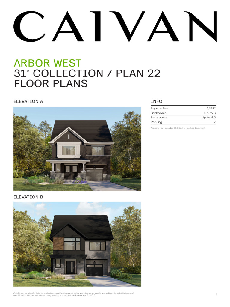 Arbor West Plan 22 Overview | PDF | Basement | Room