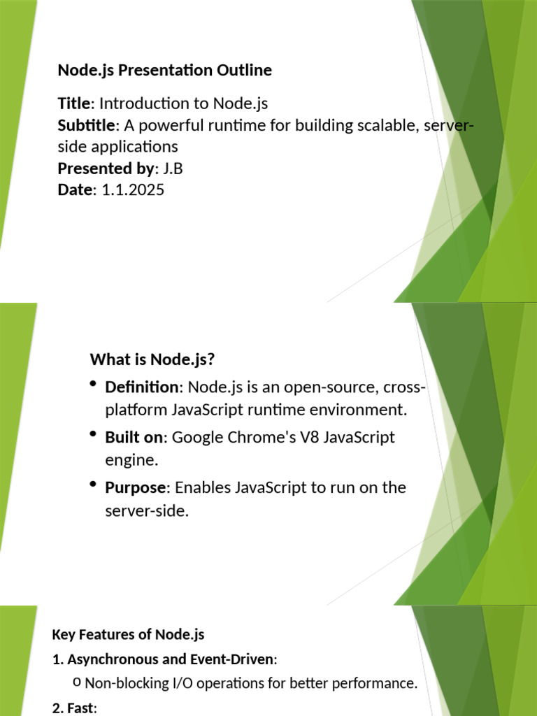 Node Js Presentation Colg | PDF | Systems Engineering | Software Development