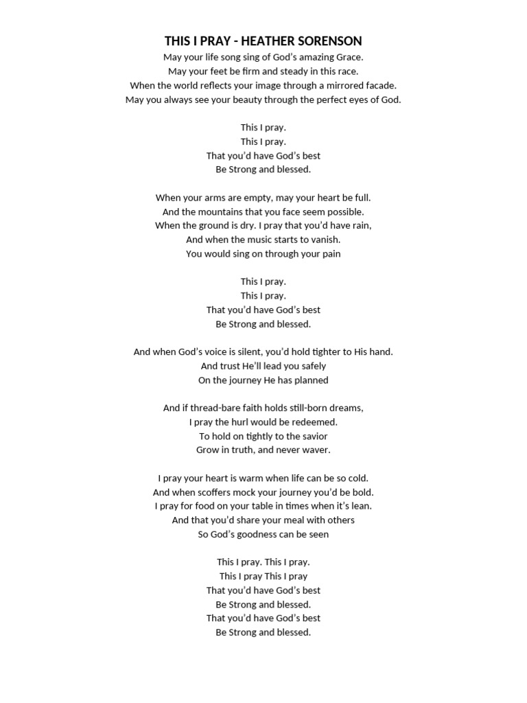 This I Pray | PDF