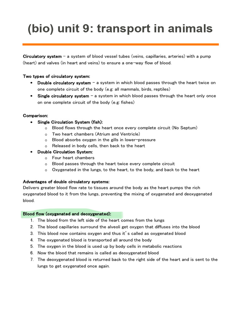 bio unit 9 | PDF | Atrium (Heart) | Heart