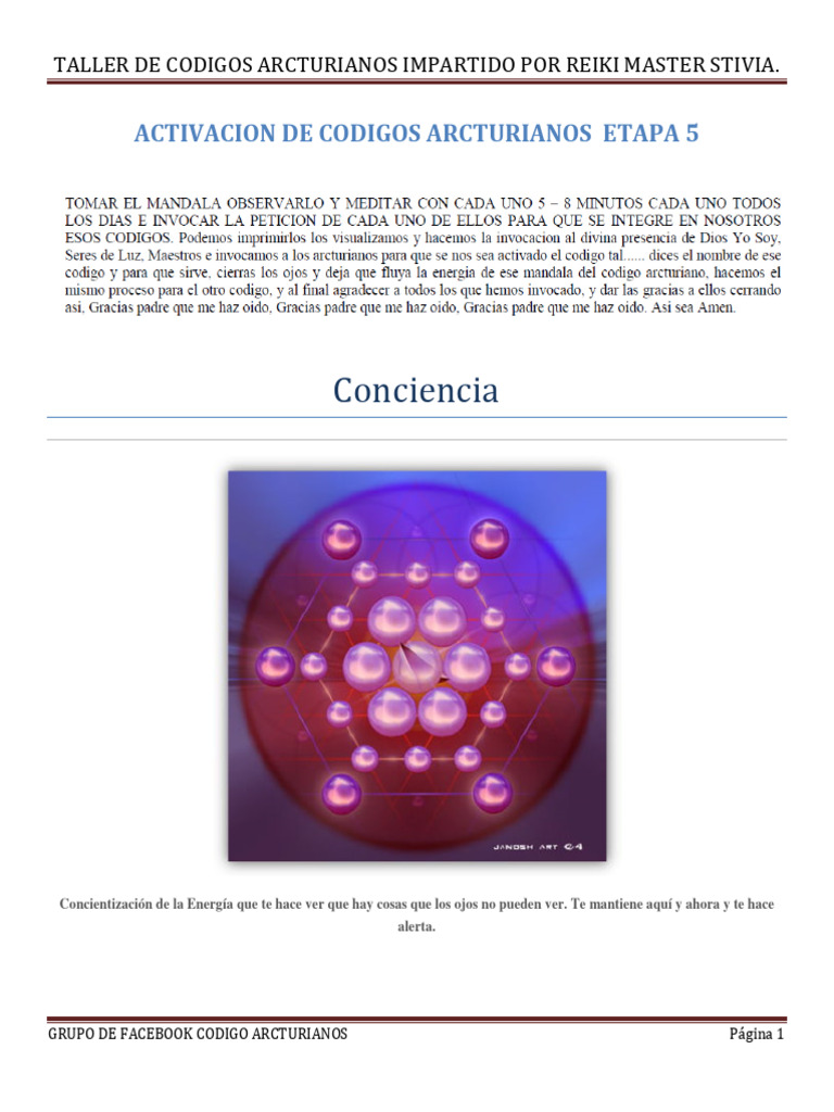 Pdfcoffee.com Activacion de Codigos Arcturianos Etapa 5 PDF Free | PDF