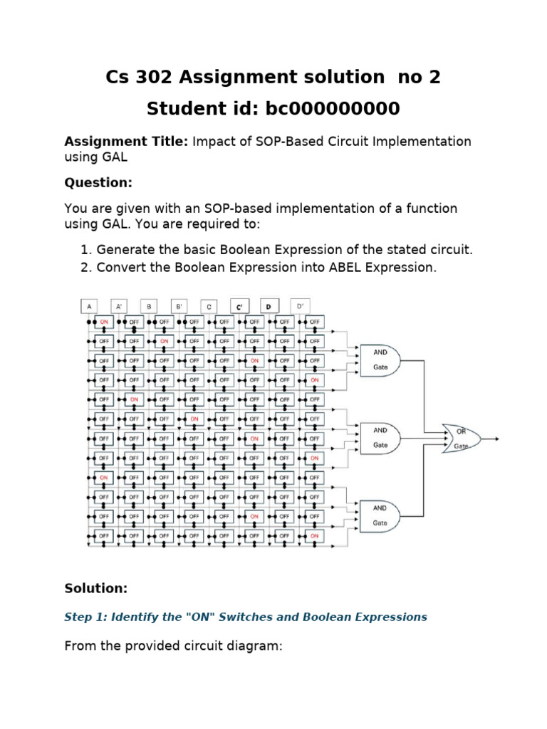 cs302 Solution 2 | PDF