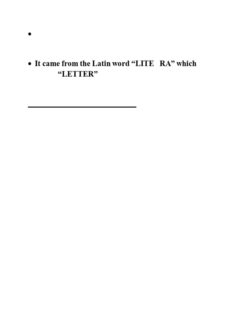 Literature Note 01 | PDF