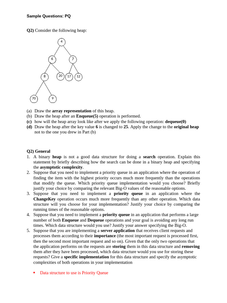 Pqsamplequestions 7 Pdf Queue Abstract Data Type Computer Programming