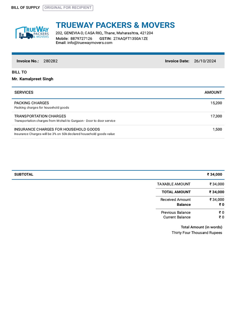 280282-sales_invoice-Mr._Kamal_Preet_Singh | PDF