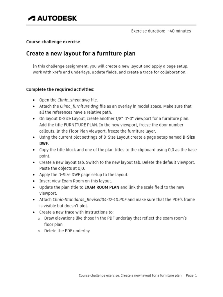Furniture Plan Layout Challenge Exercise | PDF | Software | Computing