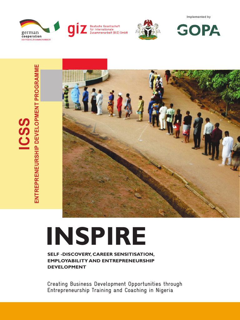 Participant Manual INSPIRE Module | PDF | Entrepreneurship | Employment