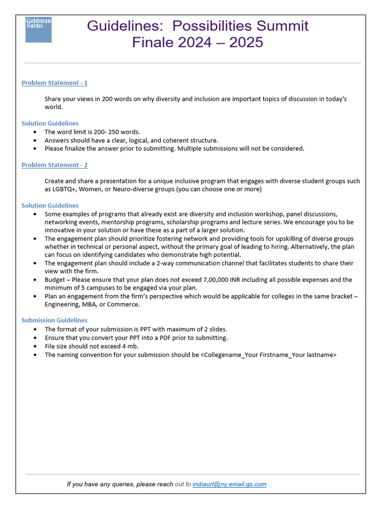 GS PS - Submission Guidelines | PDF