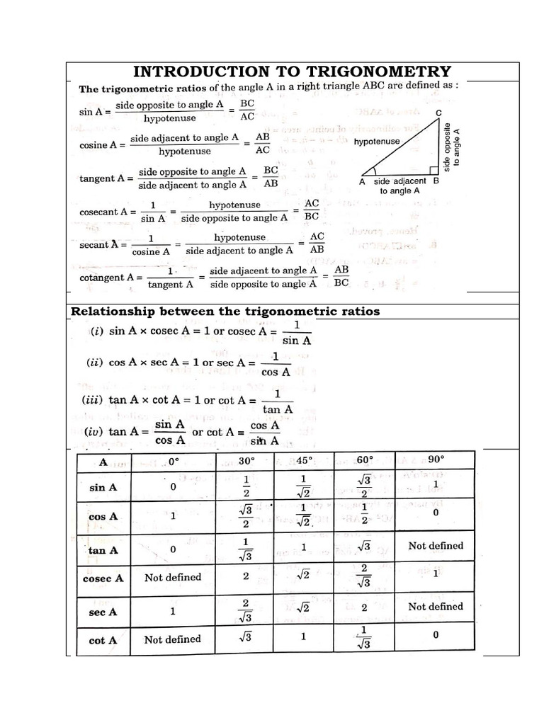 Trigonometry Basics & Identities | PDF