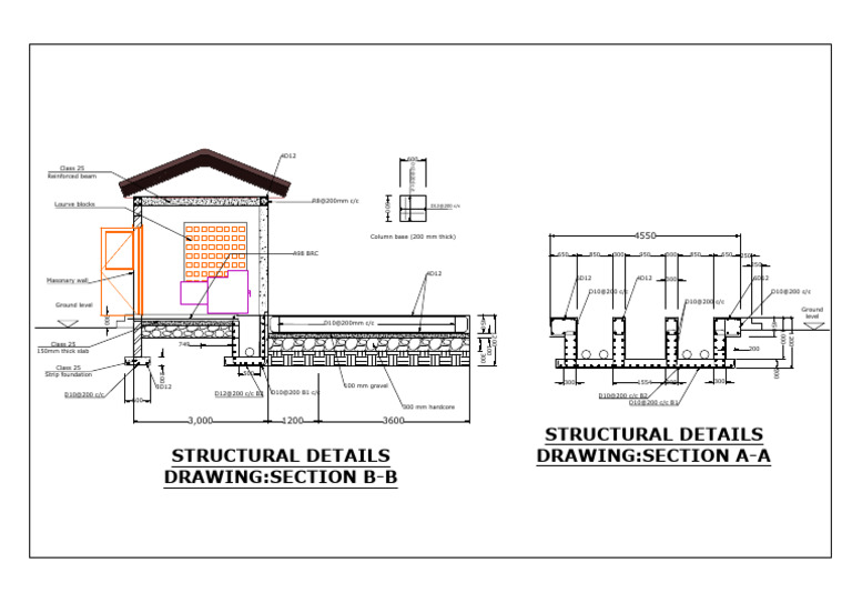 Compact Sub Station Section Drawing | PDF | Materials | Building ...