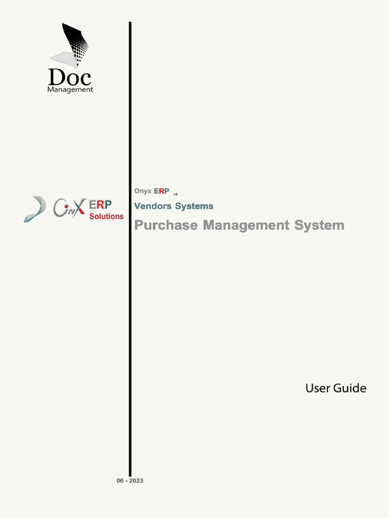 Purchase Management System Onyx ERP | PDF | Enterprise Resource Planning | Credit Card