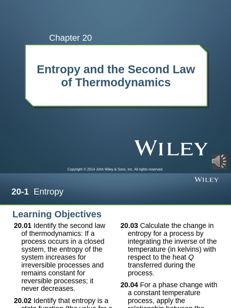Entropy and The Second Law of Thermodynamics 1-1 | PDF | Entropy ...