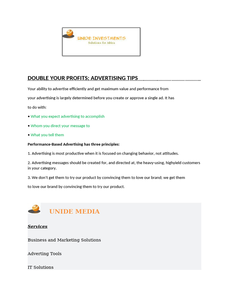 Double Your Profits | PDF