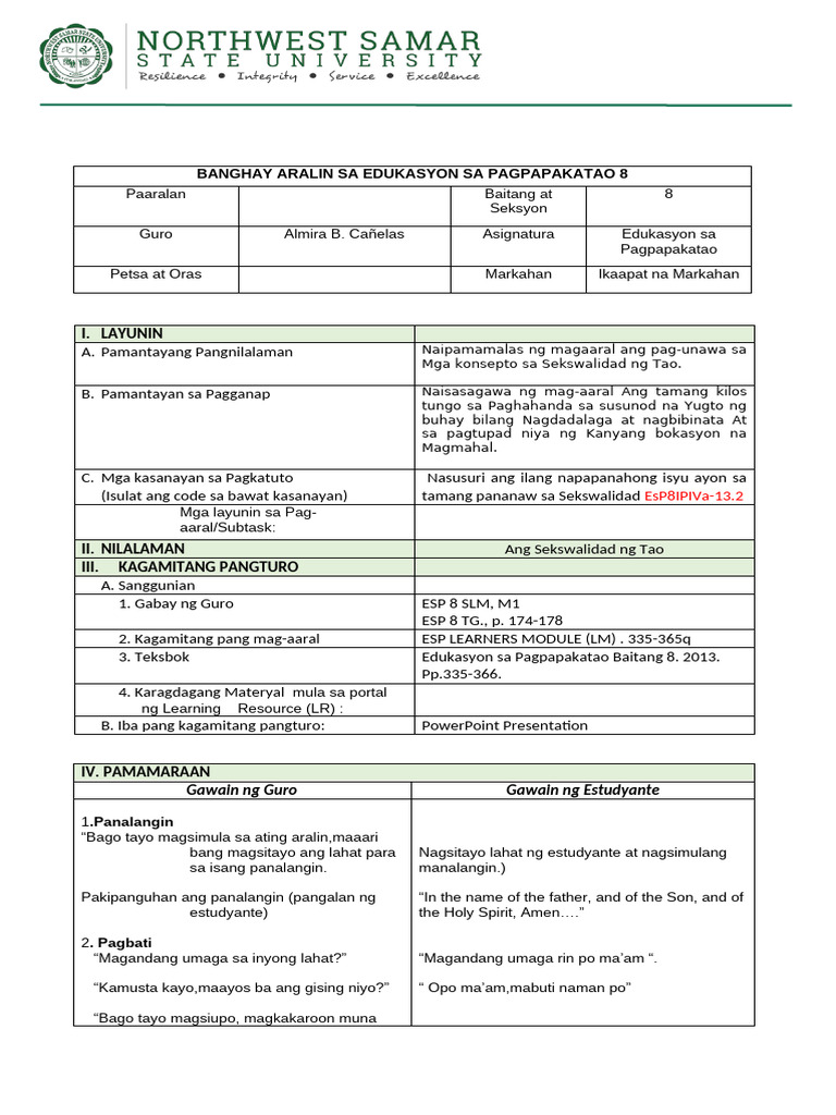 Lesson Plan Judith | PDF