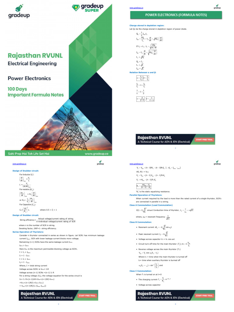 Power Electronics Formula Notes Final 13.Pdf4 Pag | PDF | Rectifier ...