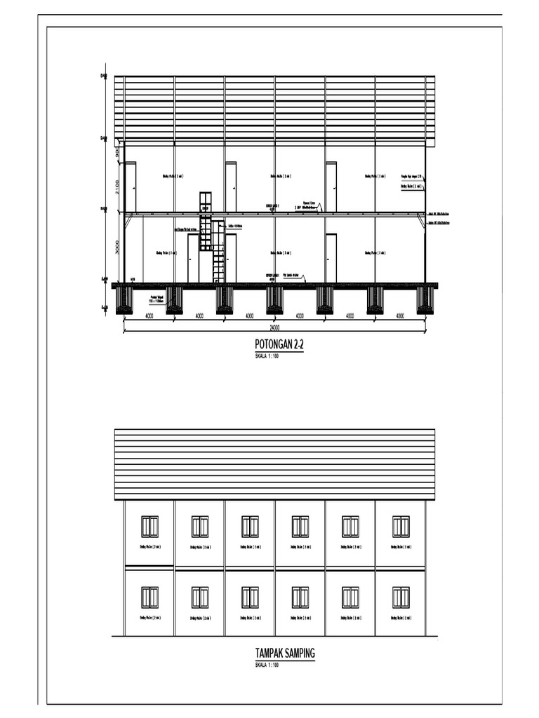 Dormitory Tampak Samping | PDF