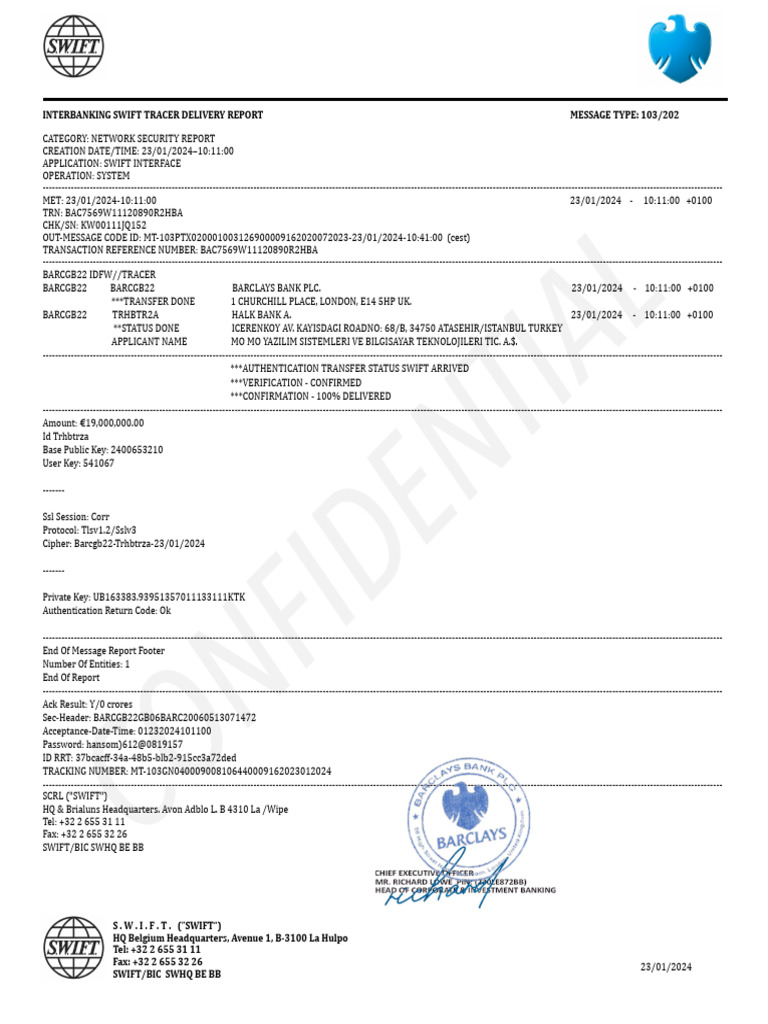 Interbanking SWIFT Tracer Report | PDF | Transport Layer Security ...
