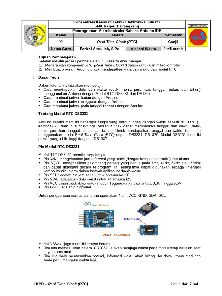 Lkpd - Real Time Clock (Rtc) | PDF