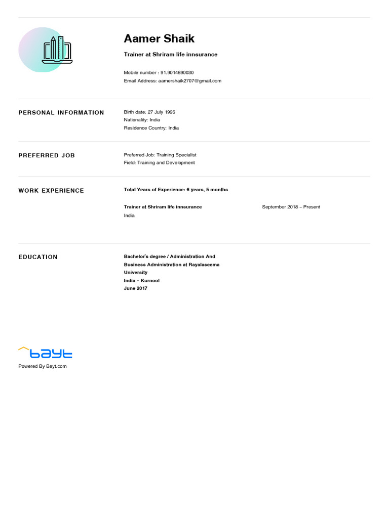 CV90278959 - Aamer Shaik - 20250113 - 211113 | PDF