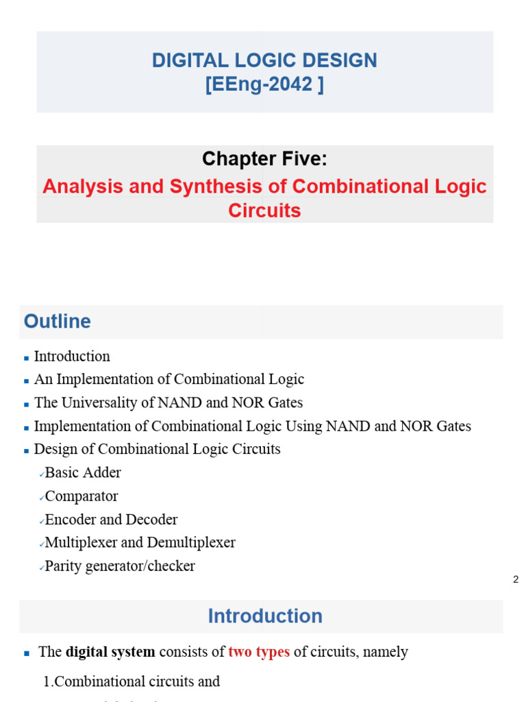 Designing Combinational Logic Circuits | PDF | Logic Gate | Electronic ...