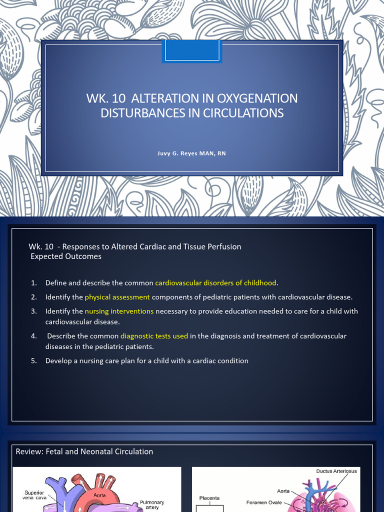 Wk. 10 Alteration in Oxygenation Responses To Altered Cardiac Tissue ...