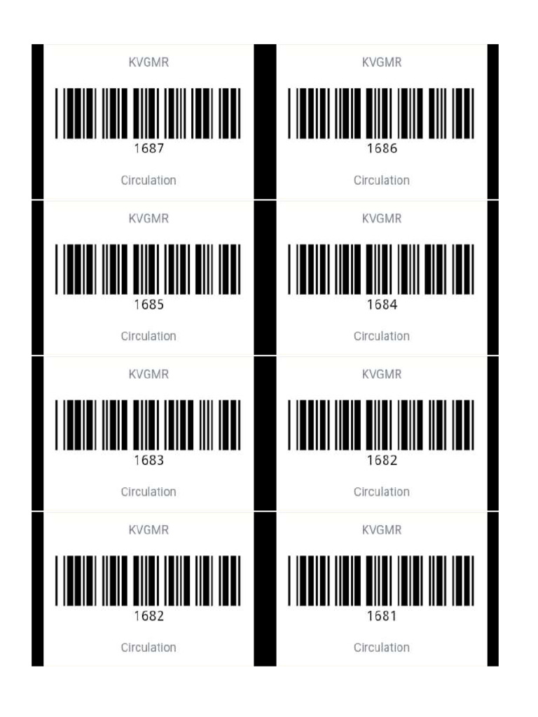 Library Book Barcodes | PDF