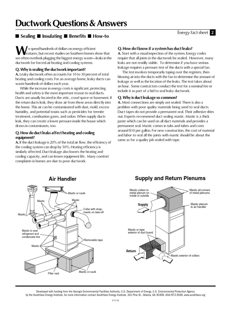 DUCTWORK LEAKS | PDF | Duct (Flow) | Building Technology